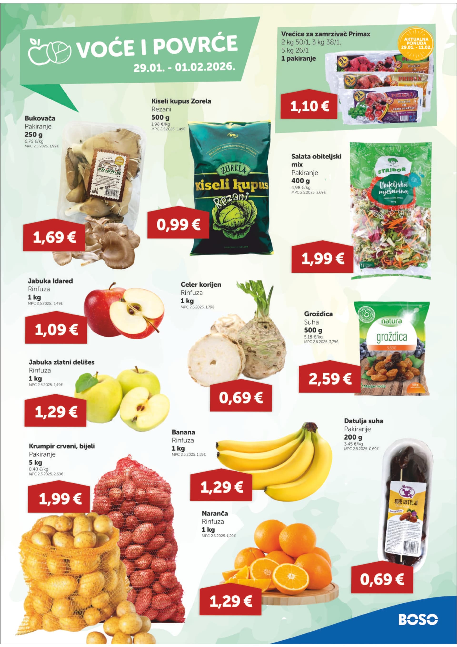 Krumpir crveni, bijeli 5kg: Akcija i Cijena (Boso) | NajCijena.hr