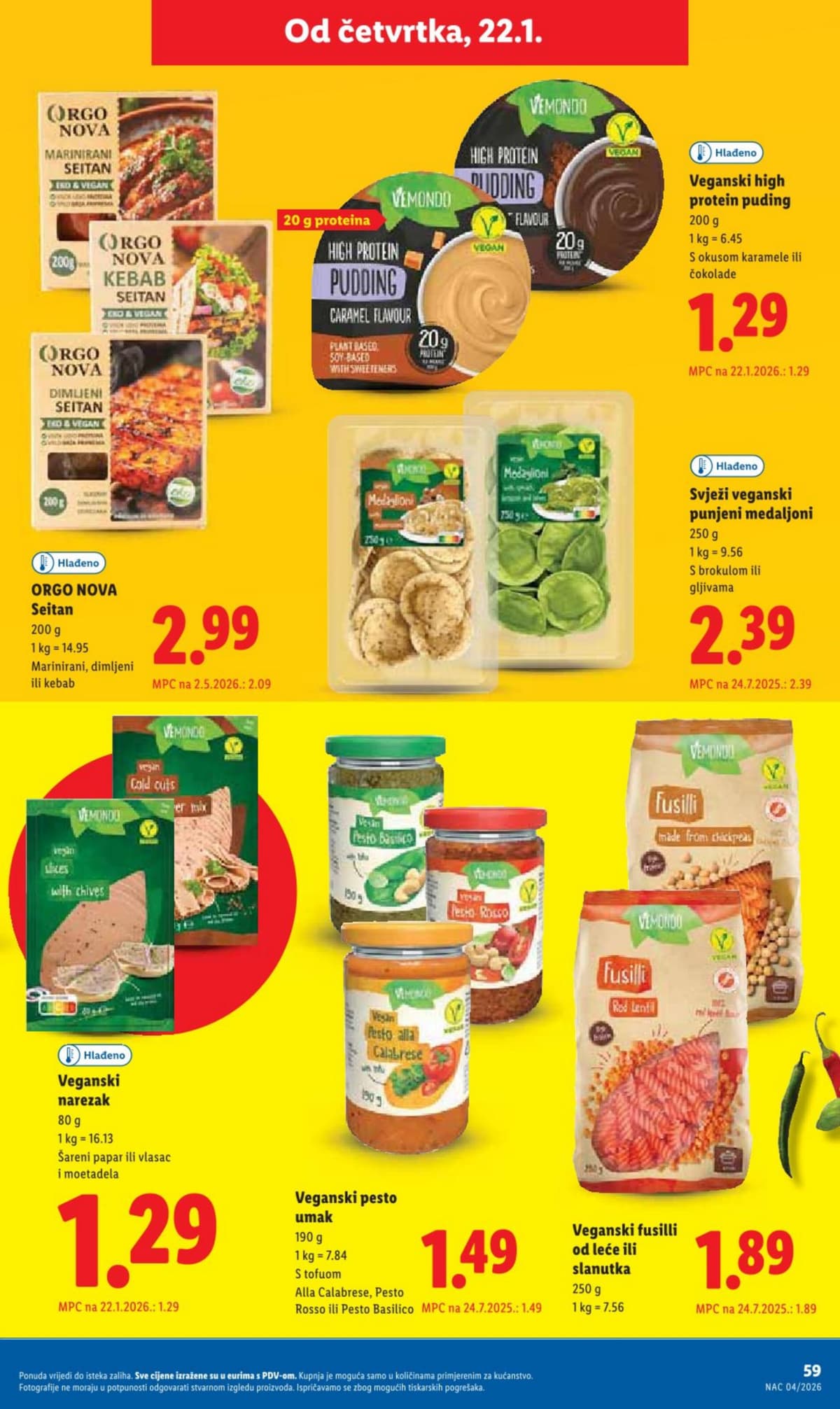 Vemondo Veganski pesto umak 190 g na akciji u trgovinama Lidl