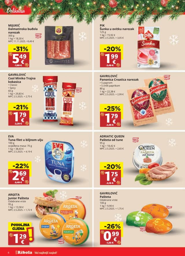 EVA Tuna filet u biljnom ulju 100 g na akciji u trgovinama Ribola