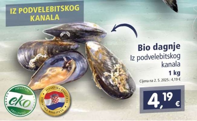 Bio dagnja 1kg: Akcija i Cijena (Spar) od 20.8. | NajCijena.hr